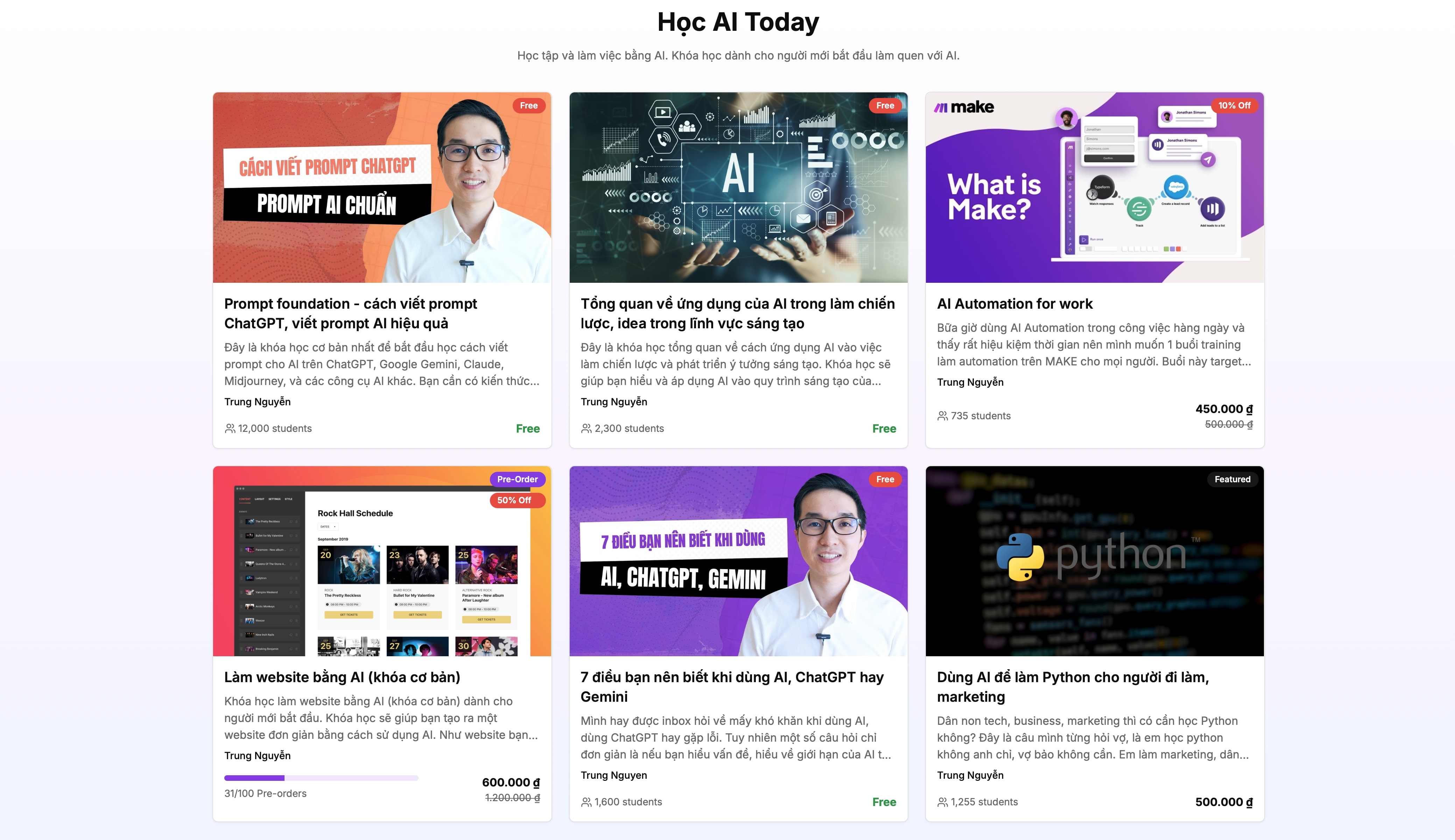 Học tập và làm việc bằng AI